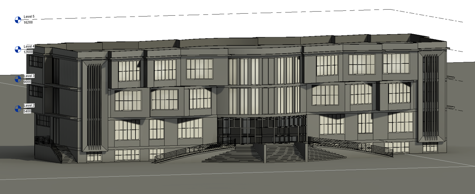 Administration Building Model In Revit | Free Download! (0.00 KB ...