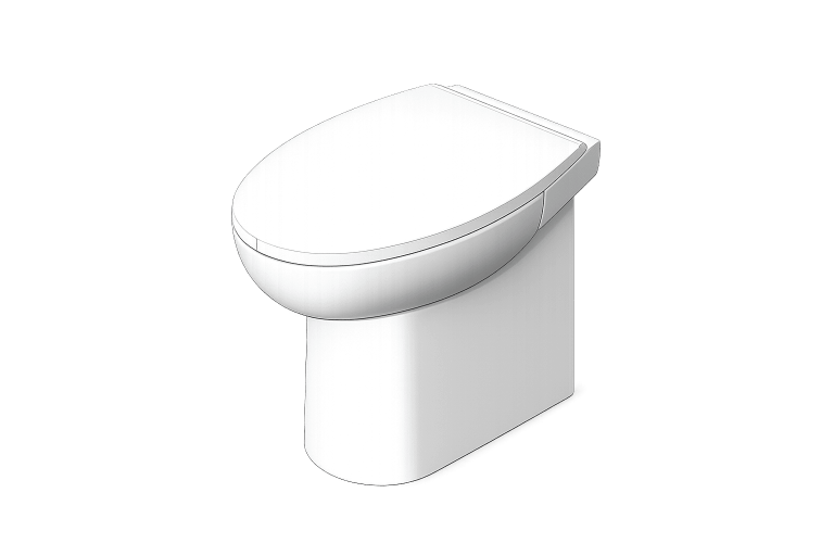 Wall-Mounted Compact Toilet In Revit | Free Download! (212.00 KB ...