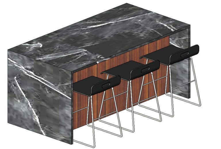 Revit Families & BIM Objects Of Kitchen Countertops ¡Free Download!