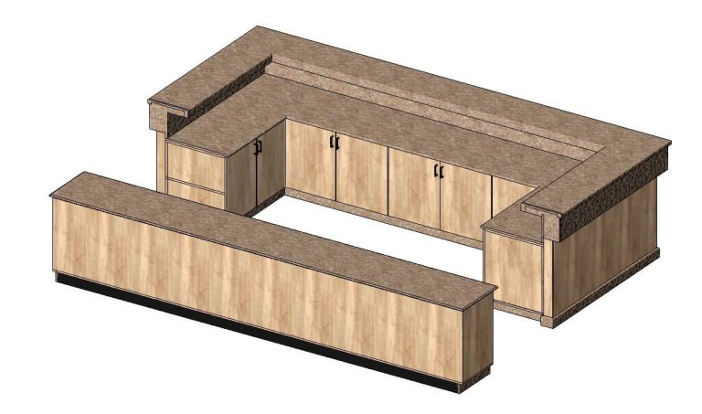 Bar Counter With Back Bar In Revit | Free Download! (1.31 MB) | Library ...