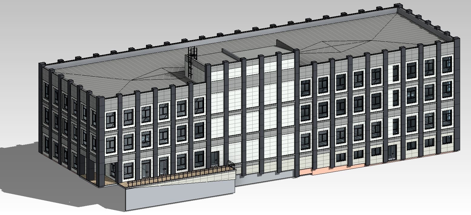 Three-Story Retail Building In Revit | Free Download! (85.89 MB ...