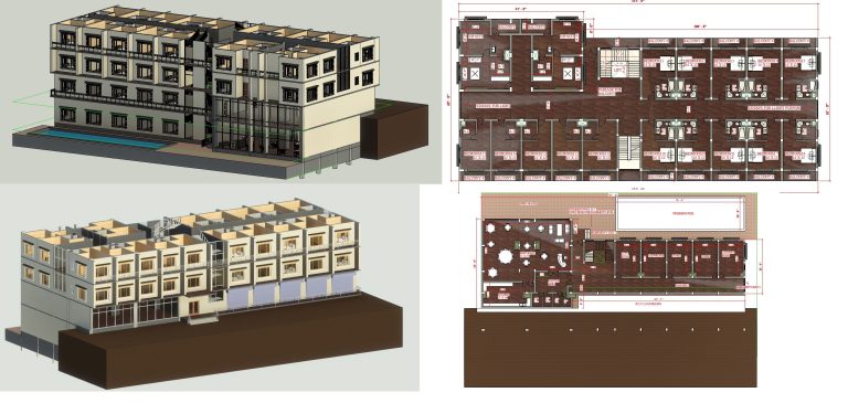 Mid-Rise Hotel 3D Parametric With Types In Revit | Free Download! (41. ...