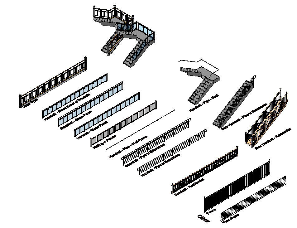 Railing Samples In Revit Library Revit